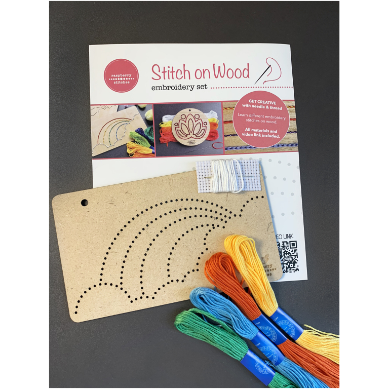 Stitch On Wood Embroidery Set By RASPBERRY STITCHES - Kojokaru Toys ...